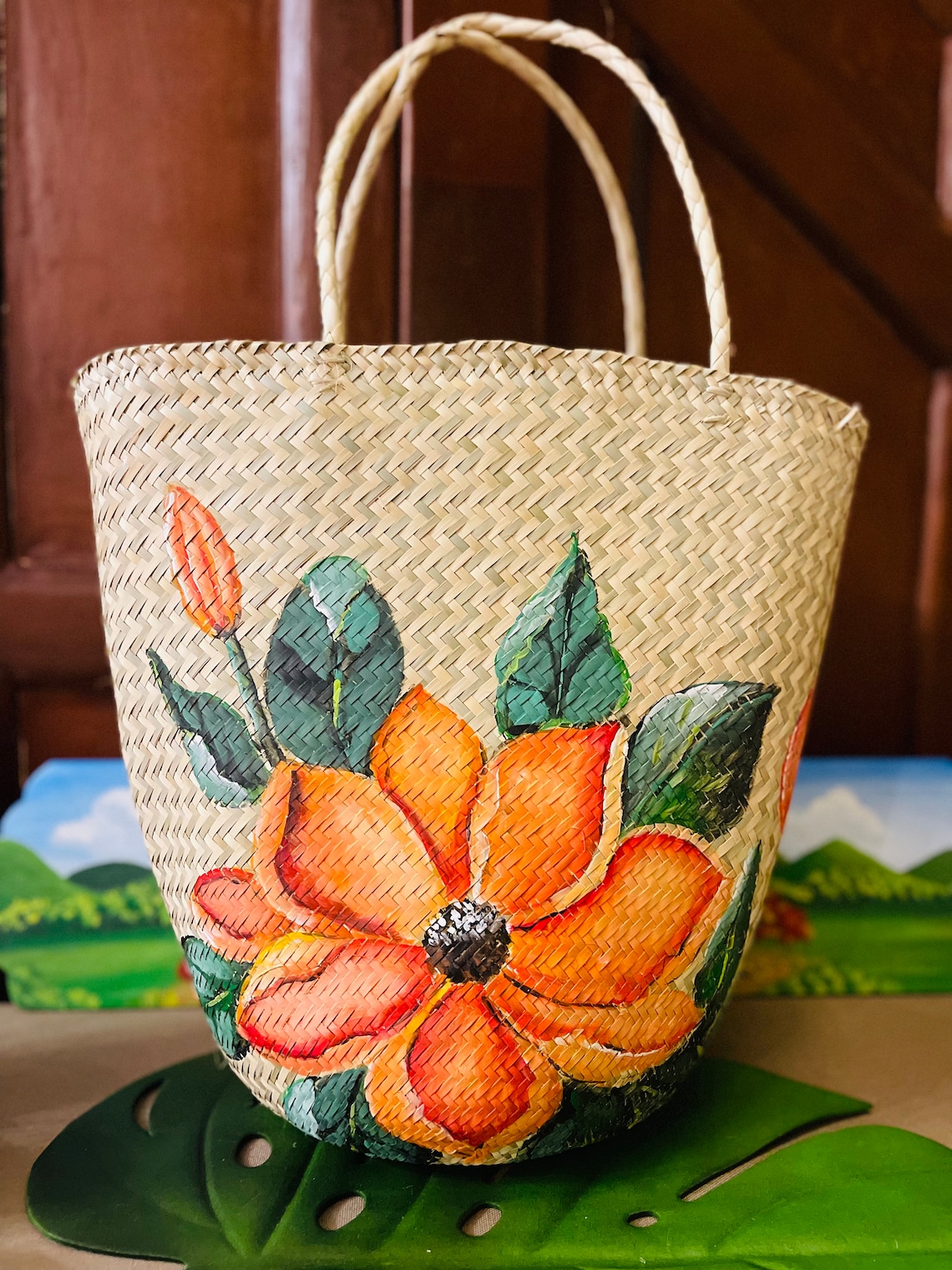 Typical Dominican Hand-painted Macuto Bag - Etsy