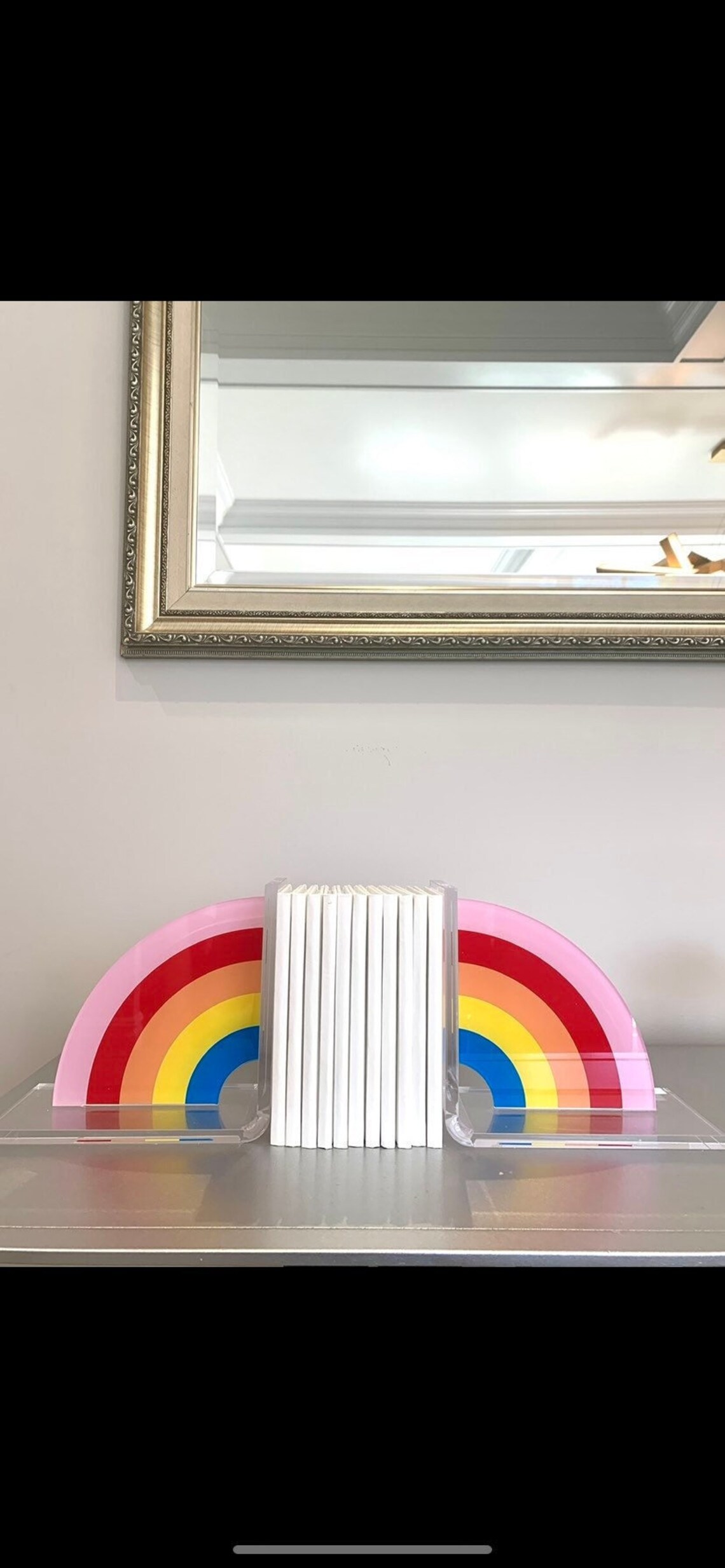 Lucite Acrylic Rainbow Bookends - Etsy