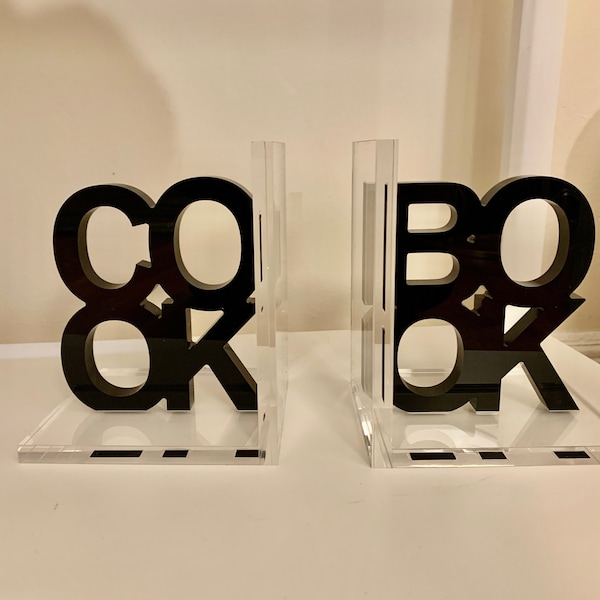 Lucite Bookends - Etsy