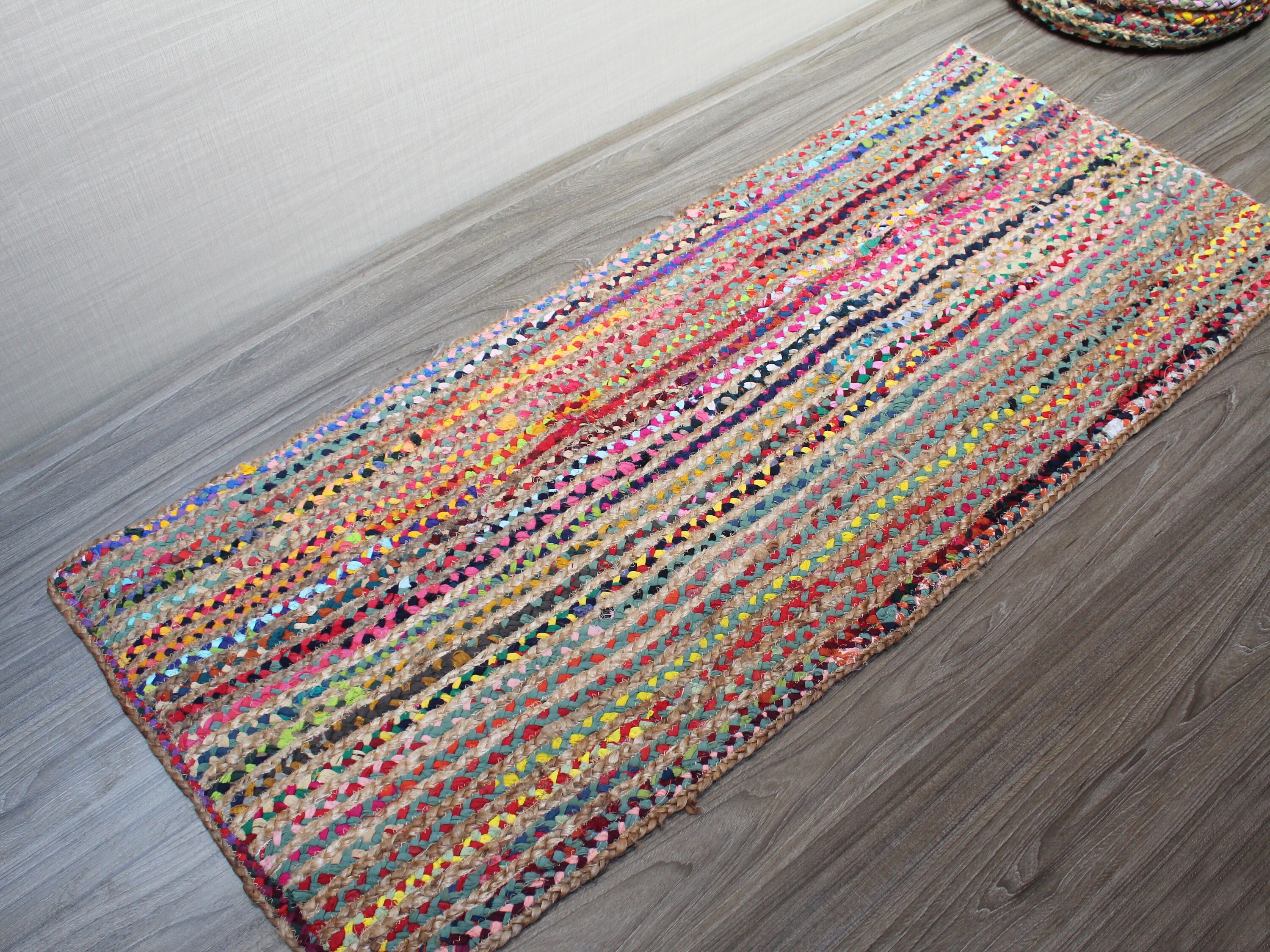 Hand Braided Chindi Rug Area Rag Rug Home Decor Bohemian Indian Carpet ...