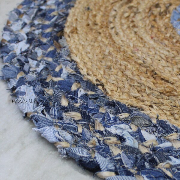 Denim Braided Rug - Etsy