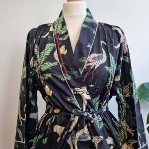 100% Cotton Indian Beach Kimono Robe jungle Print Cotton - Etsy