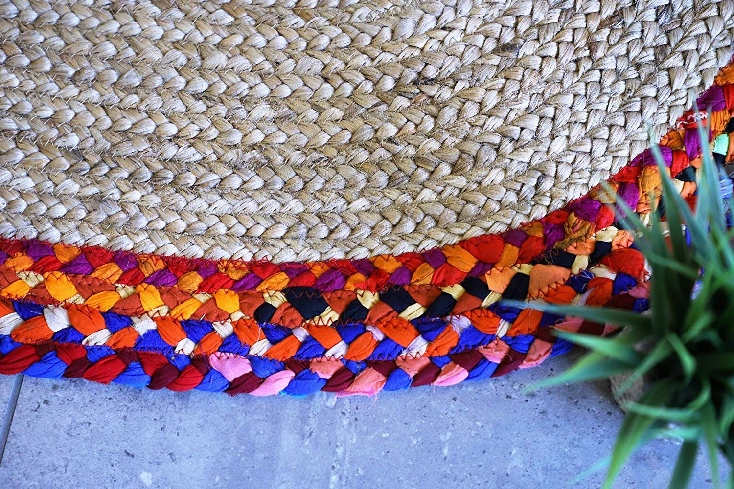 Oval Hand Braided Chindi Rug, Indian Hand Woven Recycled Cotton Chindi ...