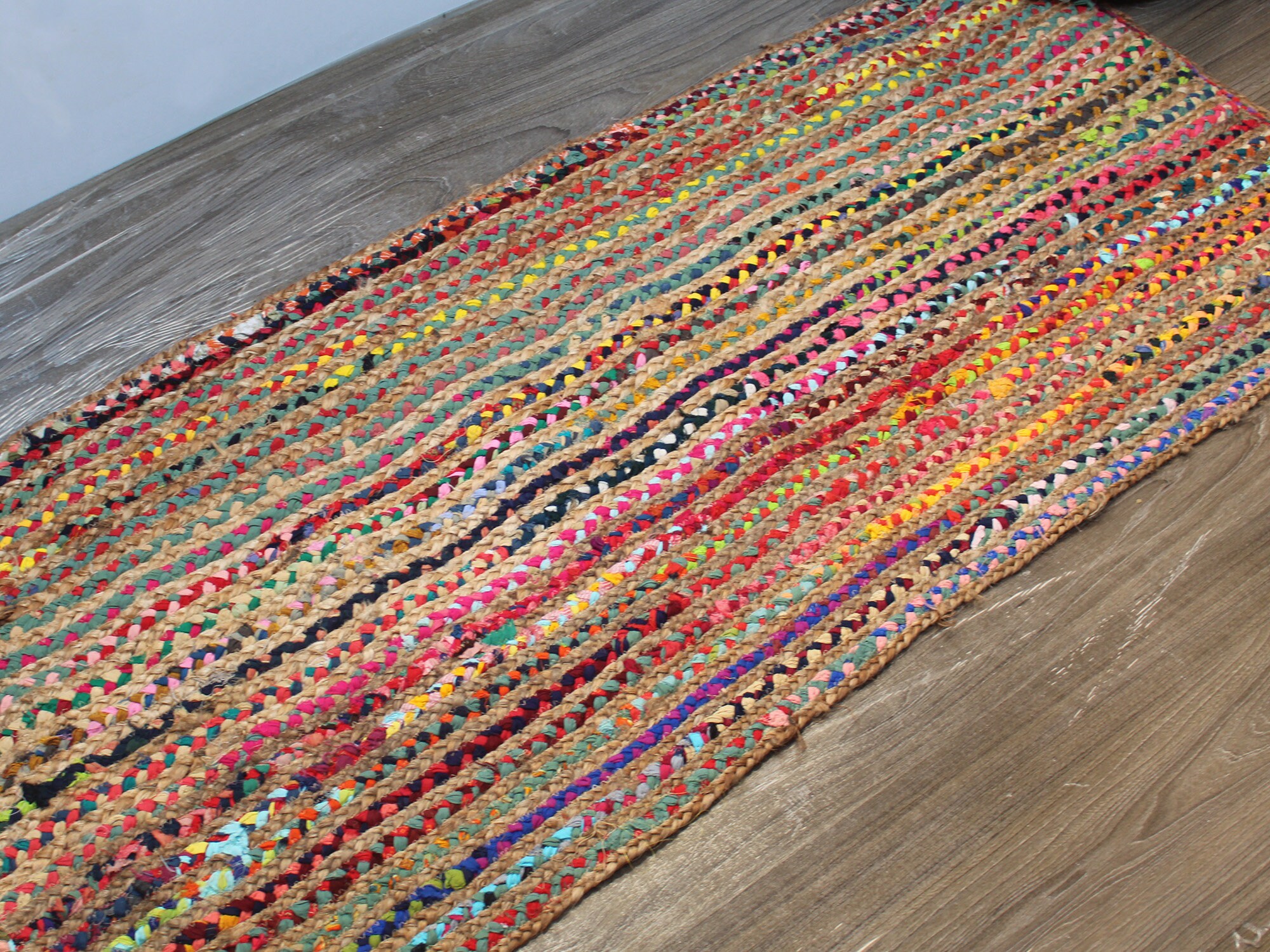 Hand Braided Chindi Rug Area Rag Rug Home Decor Bohemian Indian Carpet ...