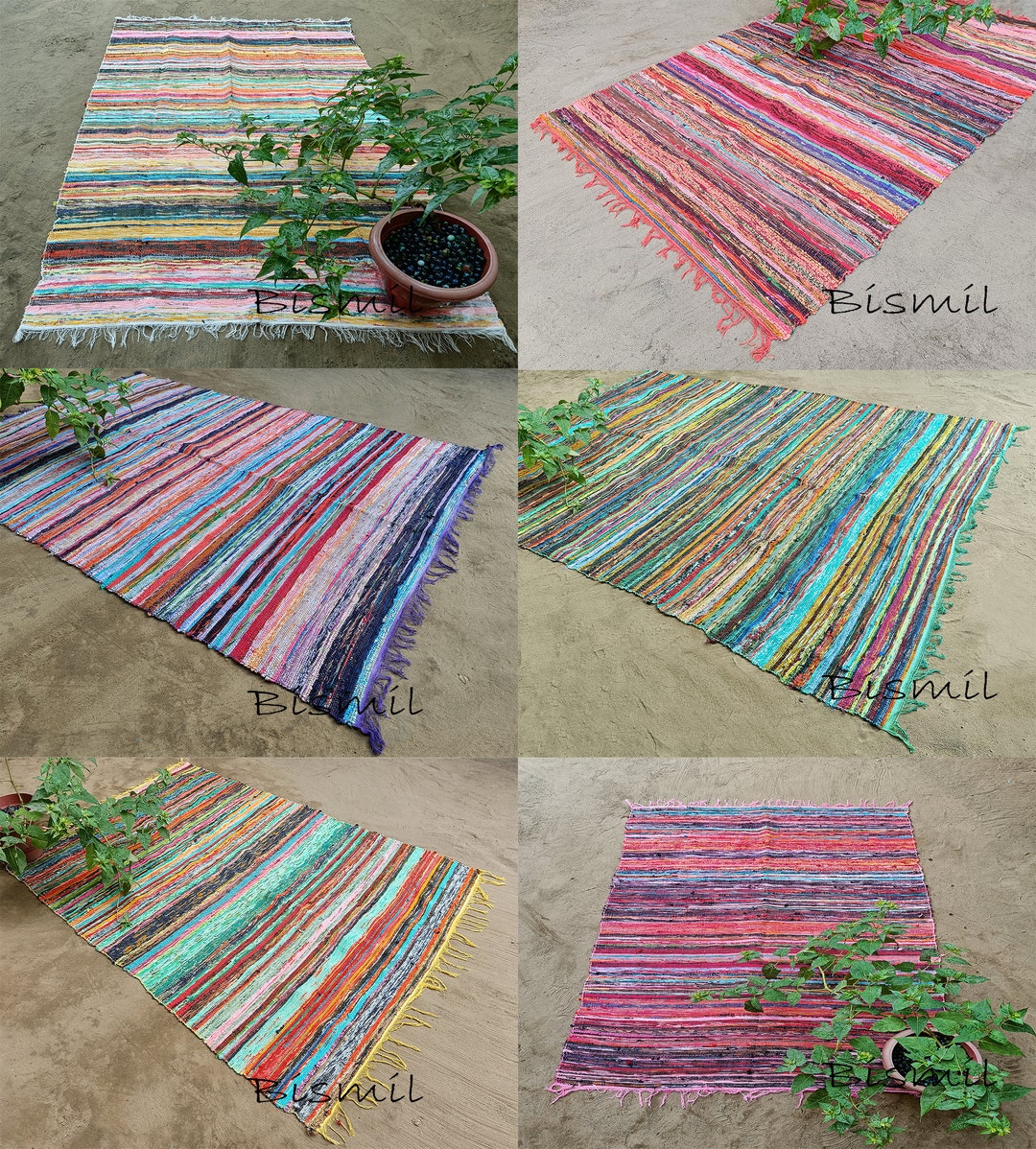 Handa Woven Cotton Chindi Rug Area Rag Rug Indian Carpet - Etsy