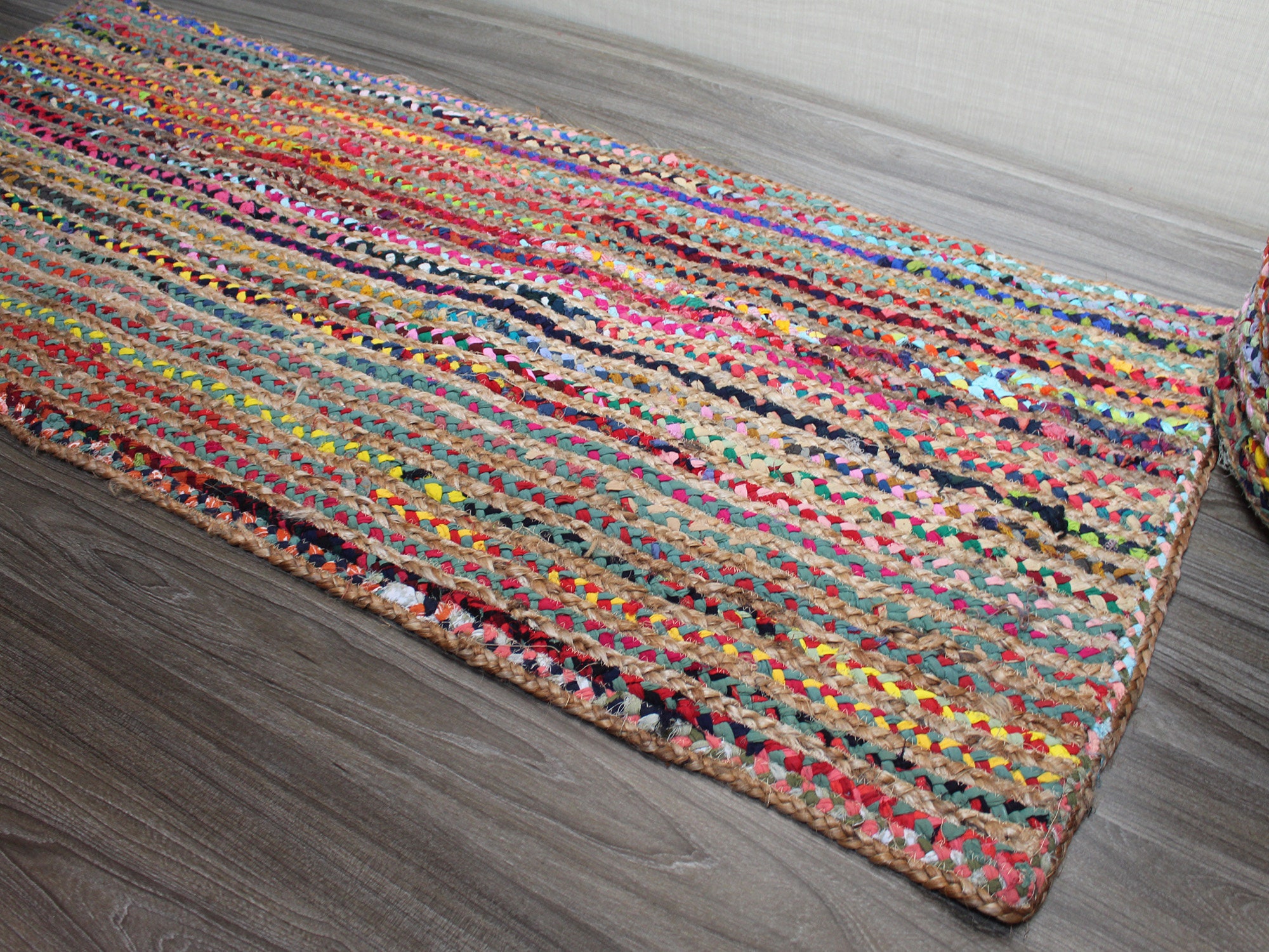 Hand Braided Chindi Rug Area Rag Rug Home Decor Bohemian Indian Carpet ...
