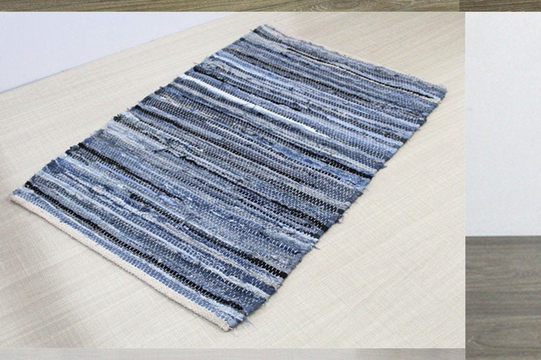 2 X 3 Foot Cotton Rug Rag, Indian Handmade Cotton Handloom Rug Home ...