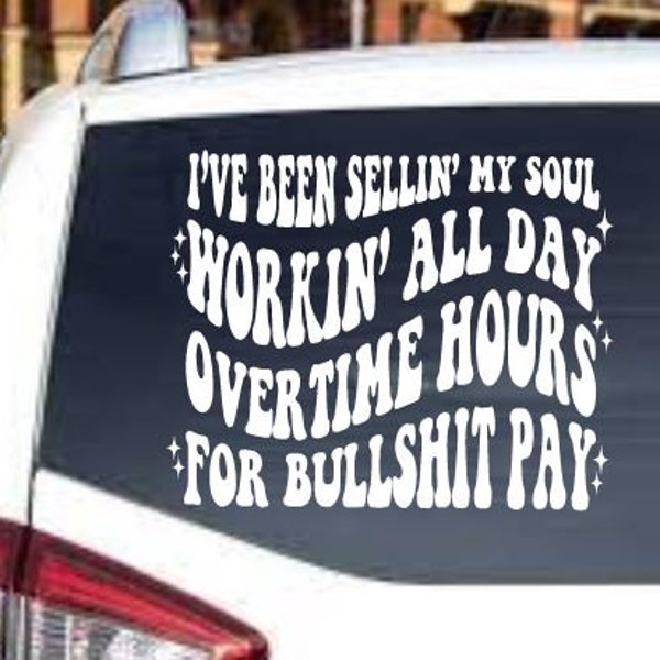 Overtime Hours Truck Sticker - Etsy