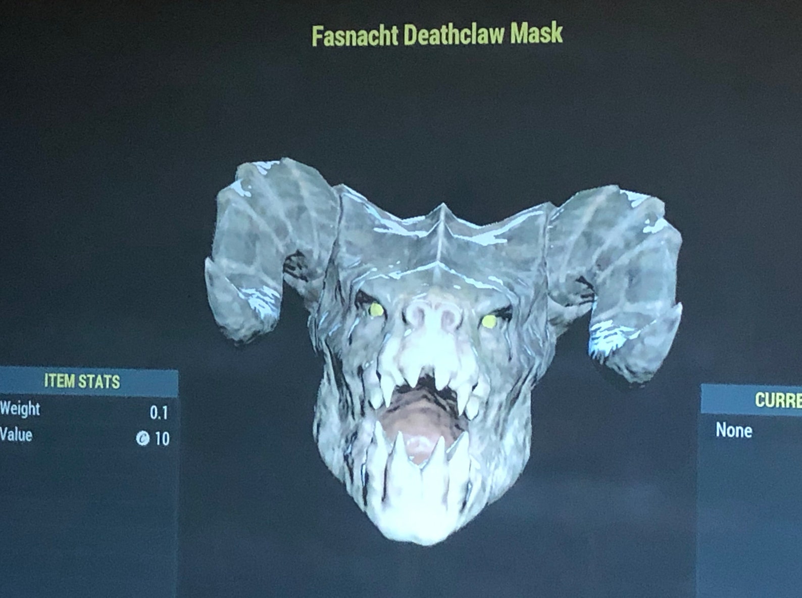 FASNACHT DEATHCLAW Mask • Fasnacht Mask • Fallout 76 • Xbox • Read ...