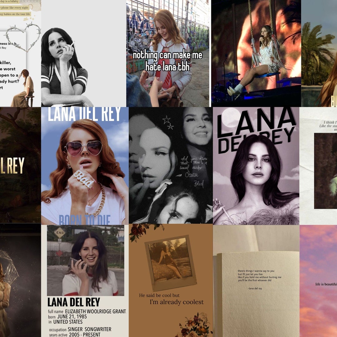 100 Pc Lana Del Ray Photo Collage Kit, Normal Rockwell, Lana Del Ray ...