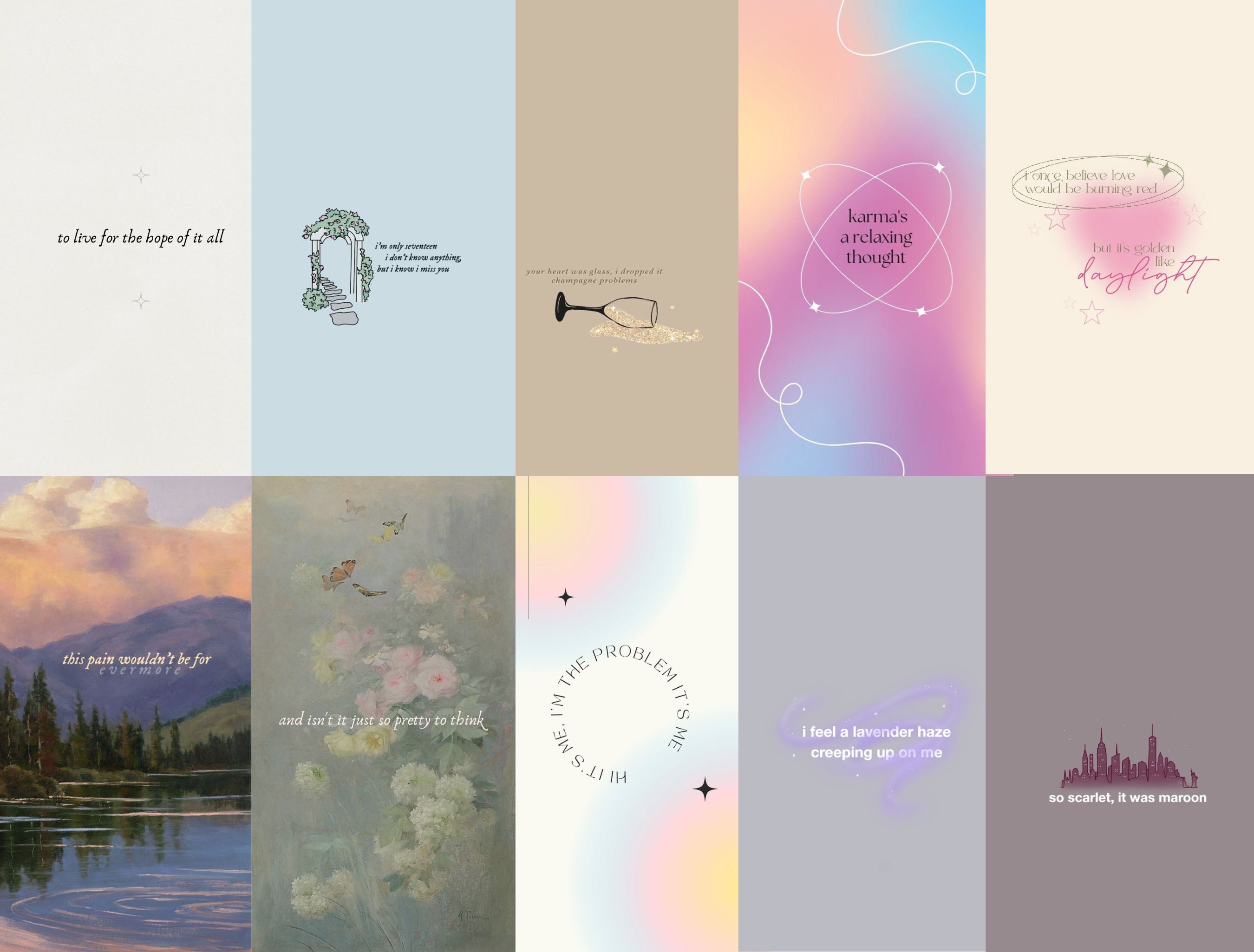 30 Pc Taylor Swift Inspired Wall Posters, Taylor Swift Photo Collage ...