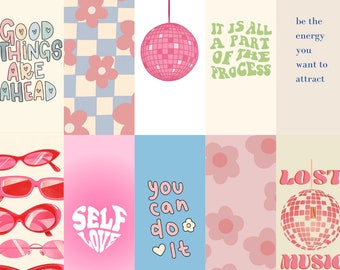 80 PCS Danish Pastel Aesthetic Wall Collage Kit, Danish Pastel Decor, Danish Pastel Poster Set ...