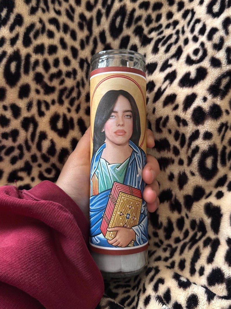 Billie Eilish Prayer Candle Merch - Etsy