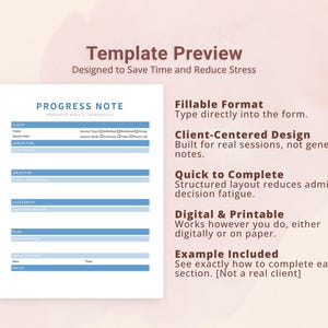 SOAP Progress Note Template for Therapists, Counselors, Psychologists ...