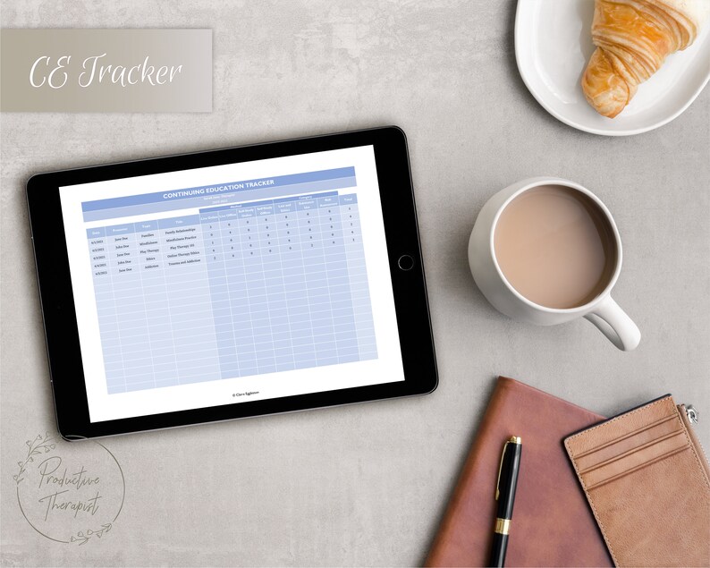 CEU Tracker Fillable PDF Continuing Education Tracker Microsoft Excel ...