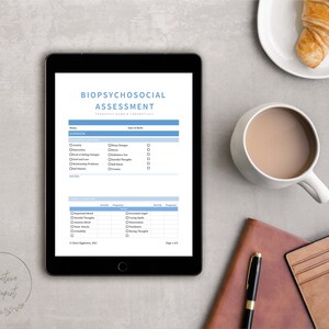 Biopsychosocial Assessment Template Fillable PDF Digital Download ...