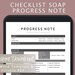 Checklist SOAP Progress Note Template for Therapists, Counselors ...