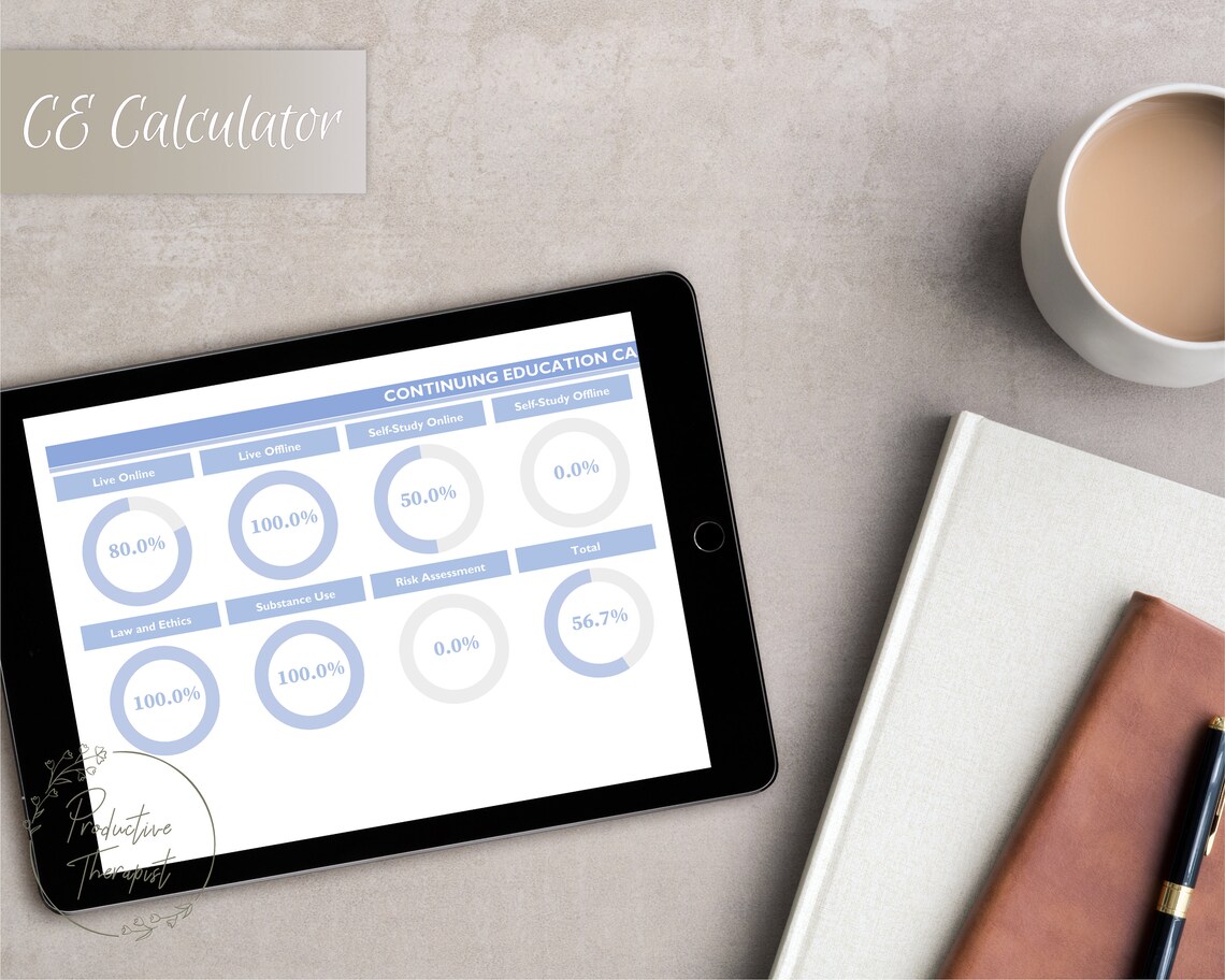 CEU Tracker Fillable PDF Continuing Education Tracker Microsoft Excel ...