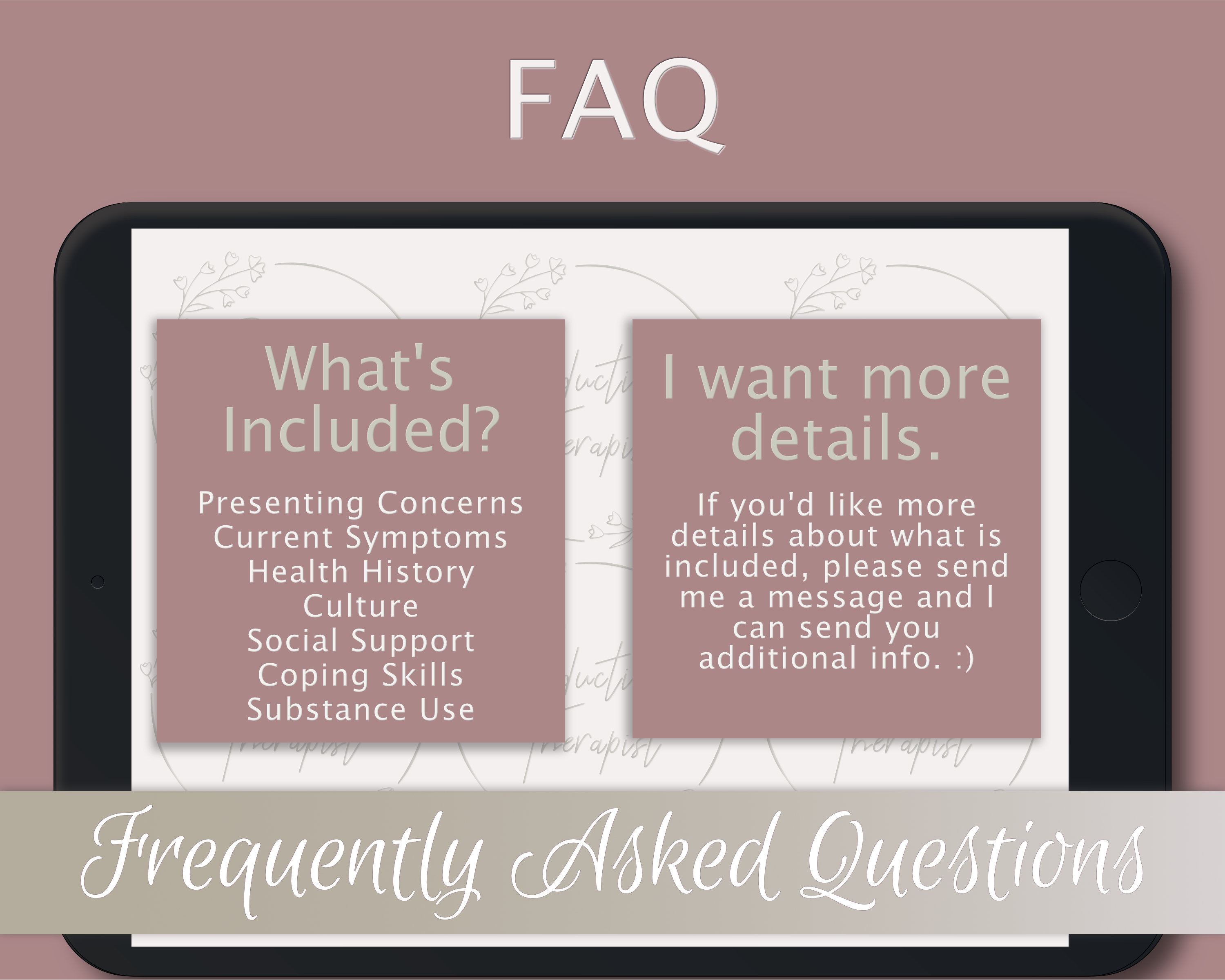 Biopsychosocial Intake Assessment Template for Therapists, Counselors ...