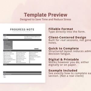 EMDR Progress Note Template for Therapists, Counselors, Psychologists ...