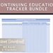 CEU Tracker Fillable PDF Continuing Education Tracker Microsoft Excel ...