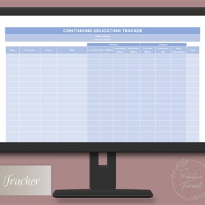 CEU Tracker Fillable PDF Continuing Education Tracker Microsoft Excel ...