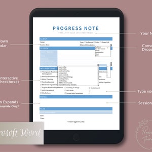 EMDR Progress Note Template for Therapists, Counselors, Psychologists ...