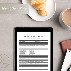 Simple Treatment Plan Template for Therapists, Counselors ...