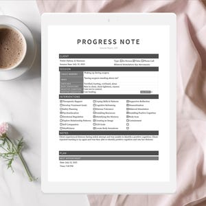 EMDR Progress Note Template for Therapists, Counselors, Psychologists, Social Workers | Fillable ...