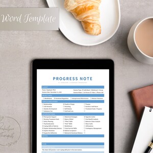DBT Progress Note Template for Therapists, Counselors, Psychologists ...