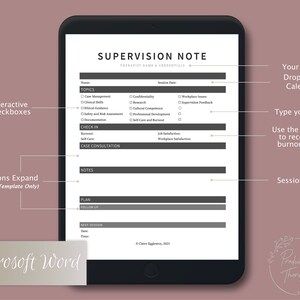 Supervision Note Template for Supervisors, Pre-licensed Therapists ...