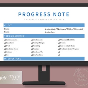 Couples Therapy Progress Note Template for Therapists, Counselors ...