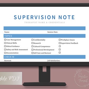Supervision Note Template for Supervisors, Pre-licensed Therapists ...