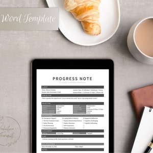 Checklist SOAP Progress Note Template for Therapists, Counselors ...