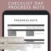 Checklist DAP Progress Note Template for Therapists, Counselors ...