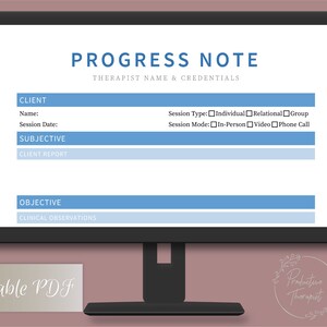 SOAP Progress Note Template for Therapists, Counselors, Psychologists ...