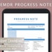 EMDR Progress Note Template for Therapists, Counselors, Psychologists ...