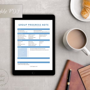 Group Therapy Progress Note Template for Therapists, Counselors ...