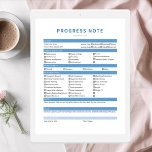 IFS Progress Note Template for Therapists, Counselors, Psychologists ...
