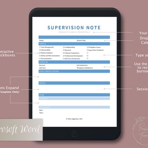 Supervision Note Template for Supervisors, Pre-licensed Therapists ...