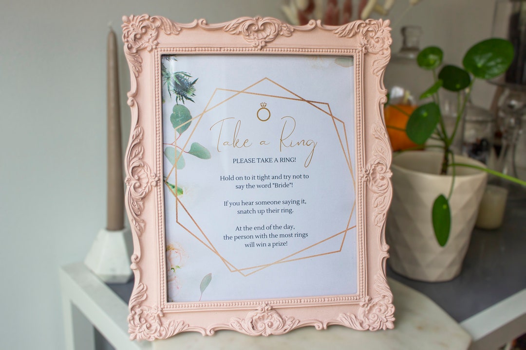 Ring Game | Bridal Shower Game | Printable Digital Download - Etsy