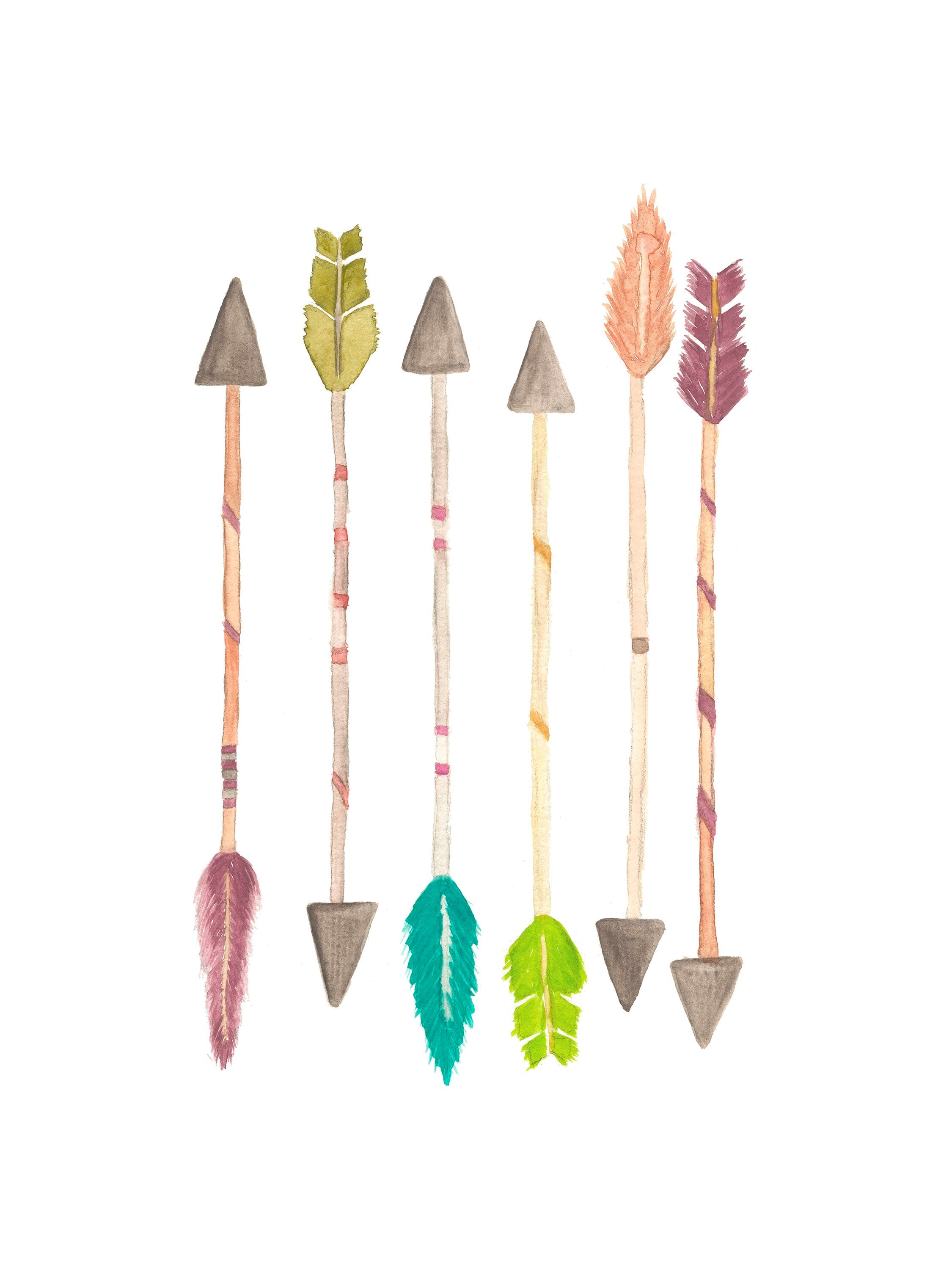 Acuarela de flecha 6 flechas ilustraciones de flechas - Etsy España