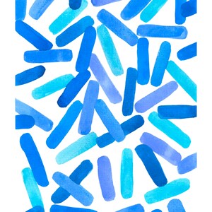 Blue Sprinkles, Abstract Watercolor, Rainbow Sprinkles, Blue Abstract ...