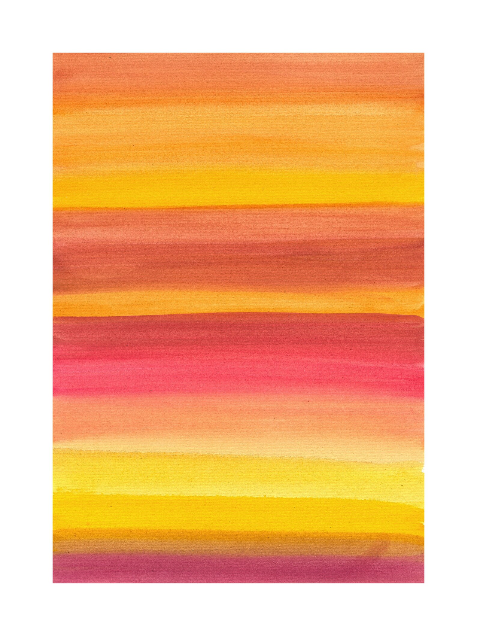 Warm Lines, Abstract Watercolor, Bright Blended Lines, Abstract Art ...