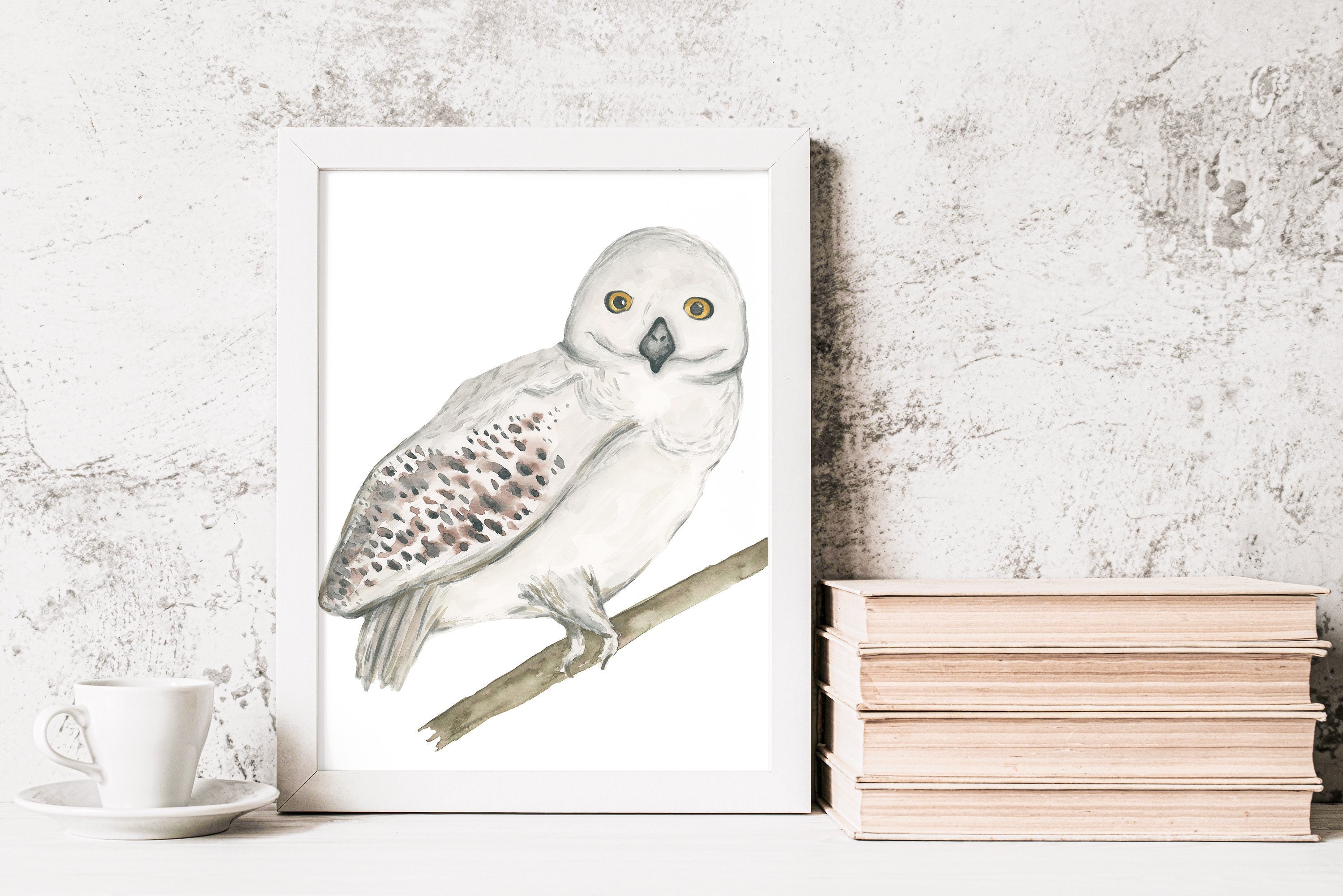 Wizard Prints Glasses and Lighting White Owl Magic Wand - Etsy