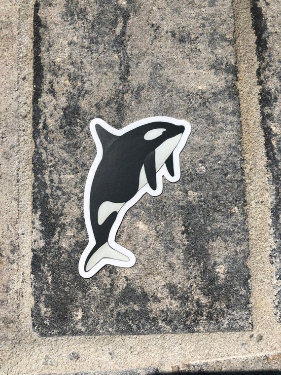 Orca Whale Sticker Vinyl Stickers Waterproof Stickers Water - Etsy