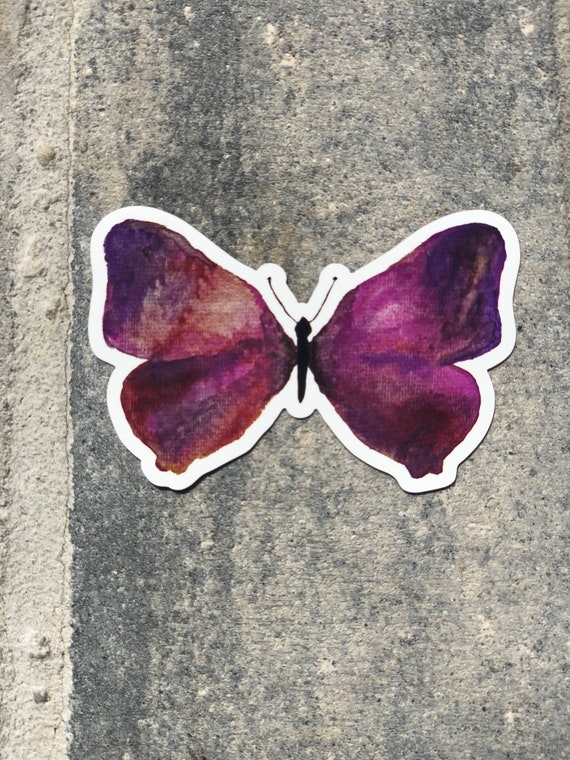 Purple Butterfly Magnet Watercolor Art Magnet Car Magnet | Etsy