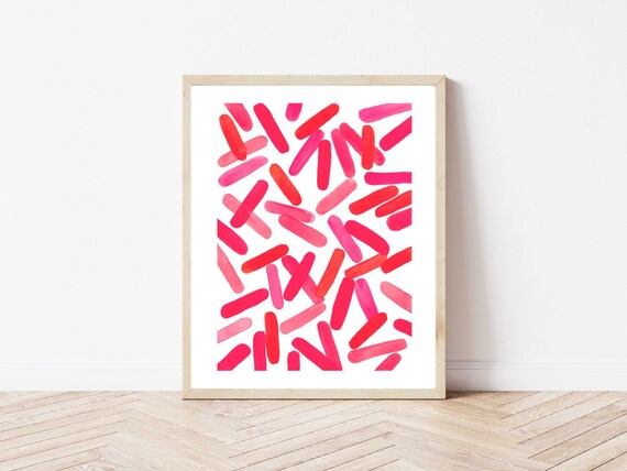 abstract watercolor rainbow sprinkles art Red sprinkles abstract color ...