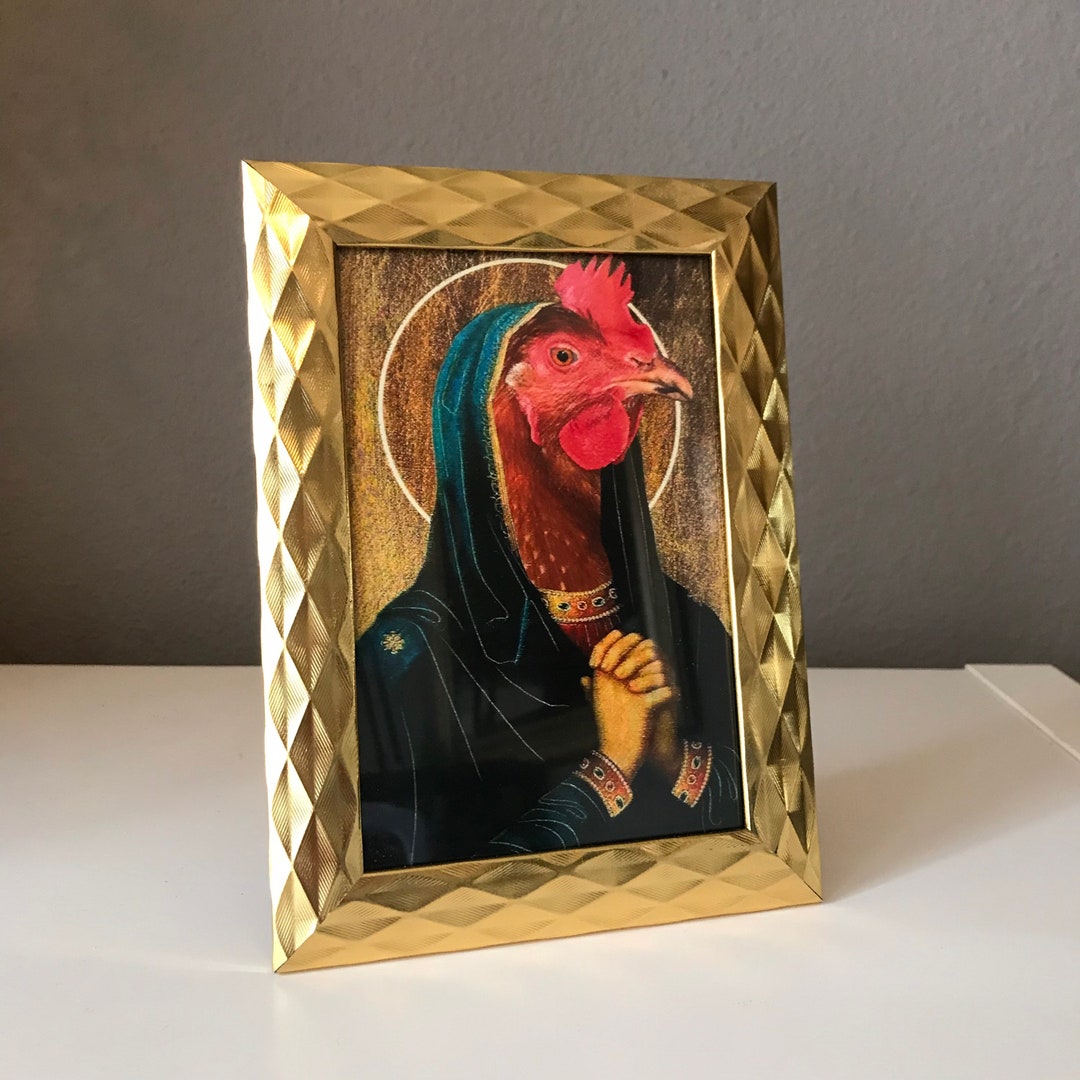 Virgin Chicken - Chicken Photo & Frame - Etsy