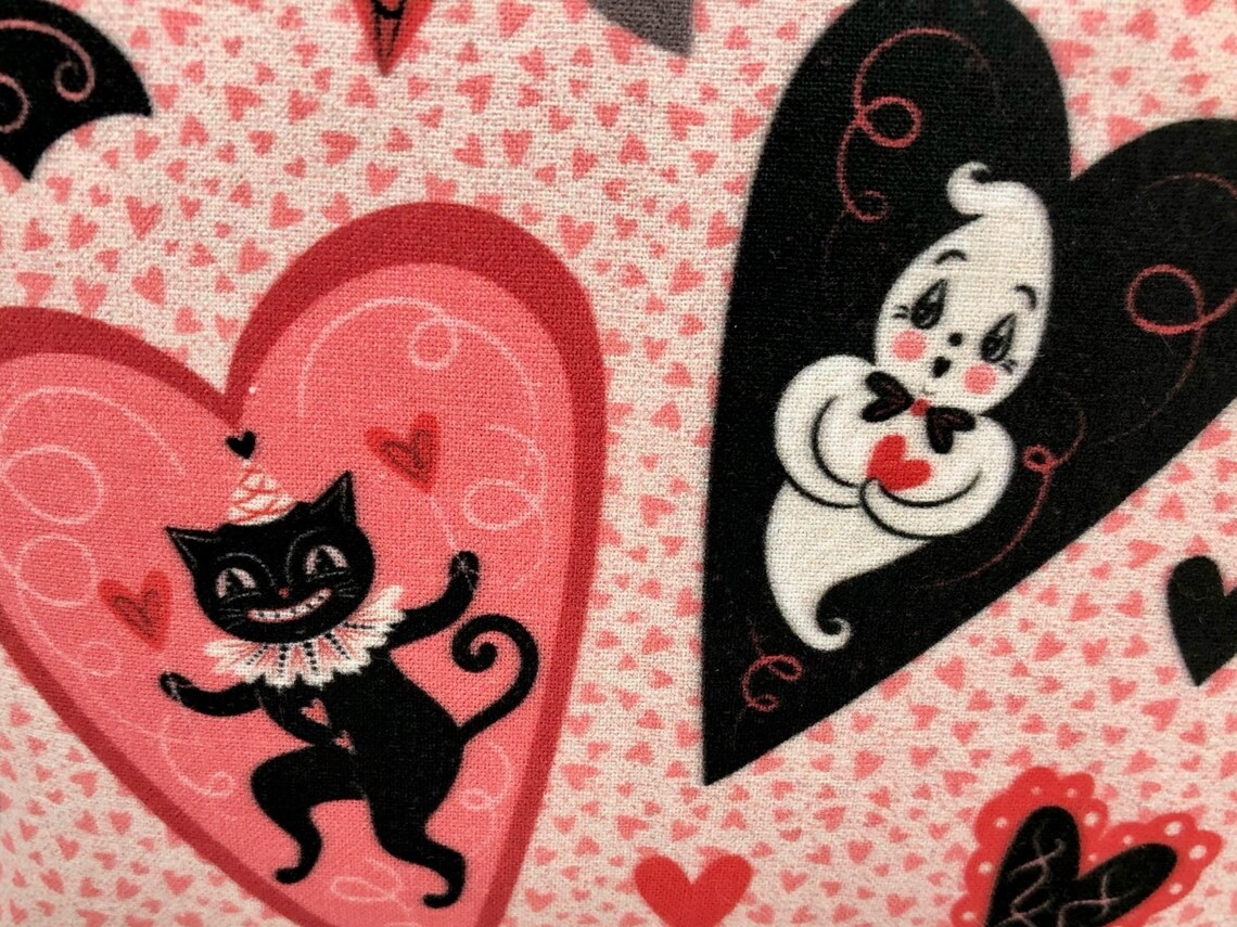 Vintage Valentine’s Day Zipper Pouch,midnight Kiss Pouch,kawaii Pouch ...
